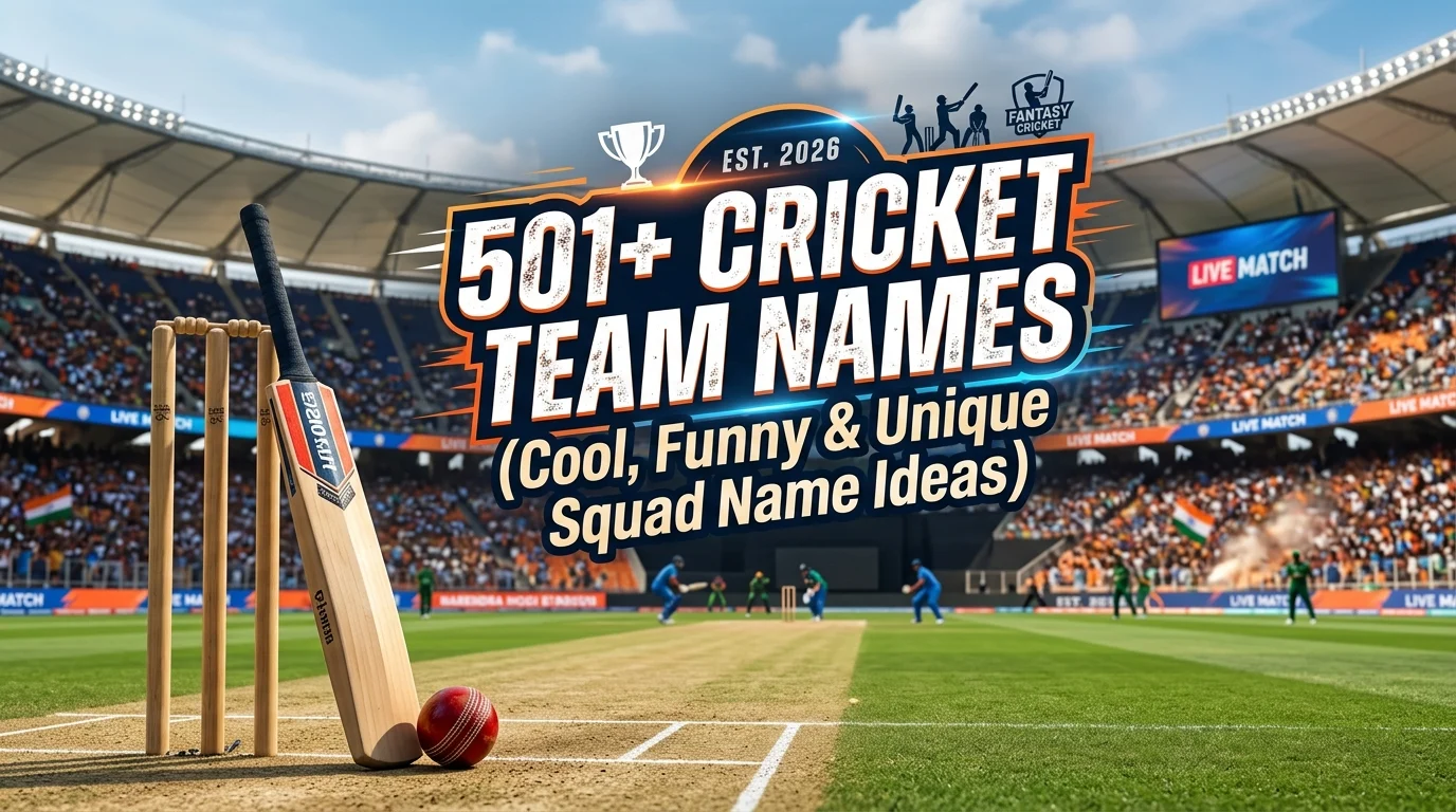 501+ Cricket Team Names (2026): Best, Cool & Unique Cricket Squad Name ...